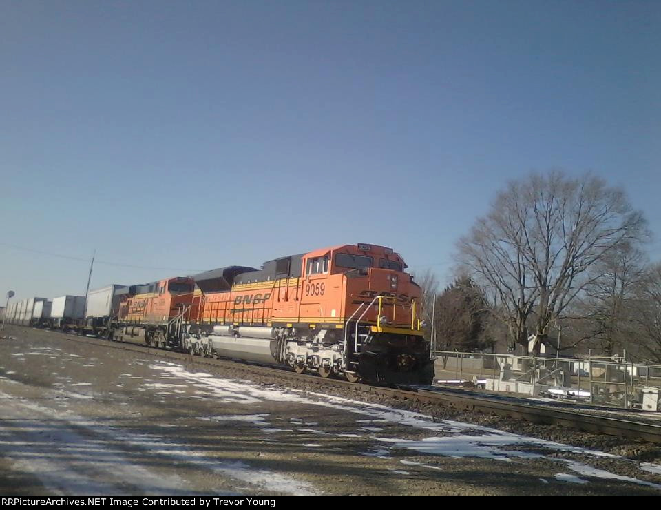 BNSF 9059 E, E. Oregon, IL Jan.26.2013